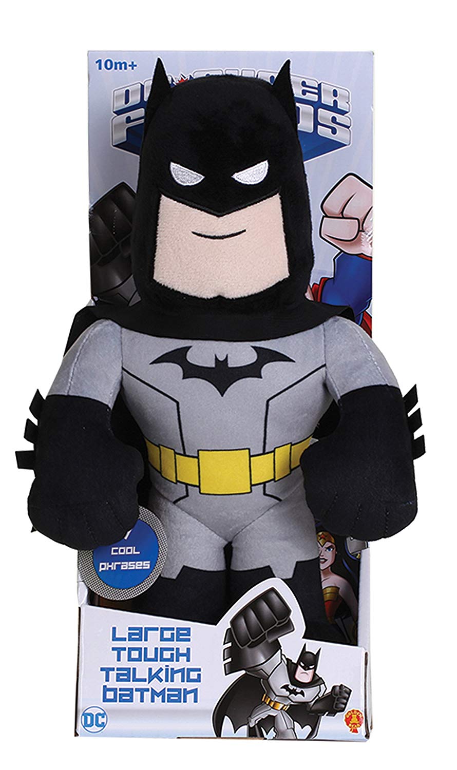 DC Super Friends Large Tough Talking Batman Soft Toy - Stortford Toys