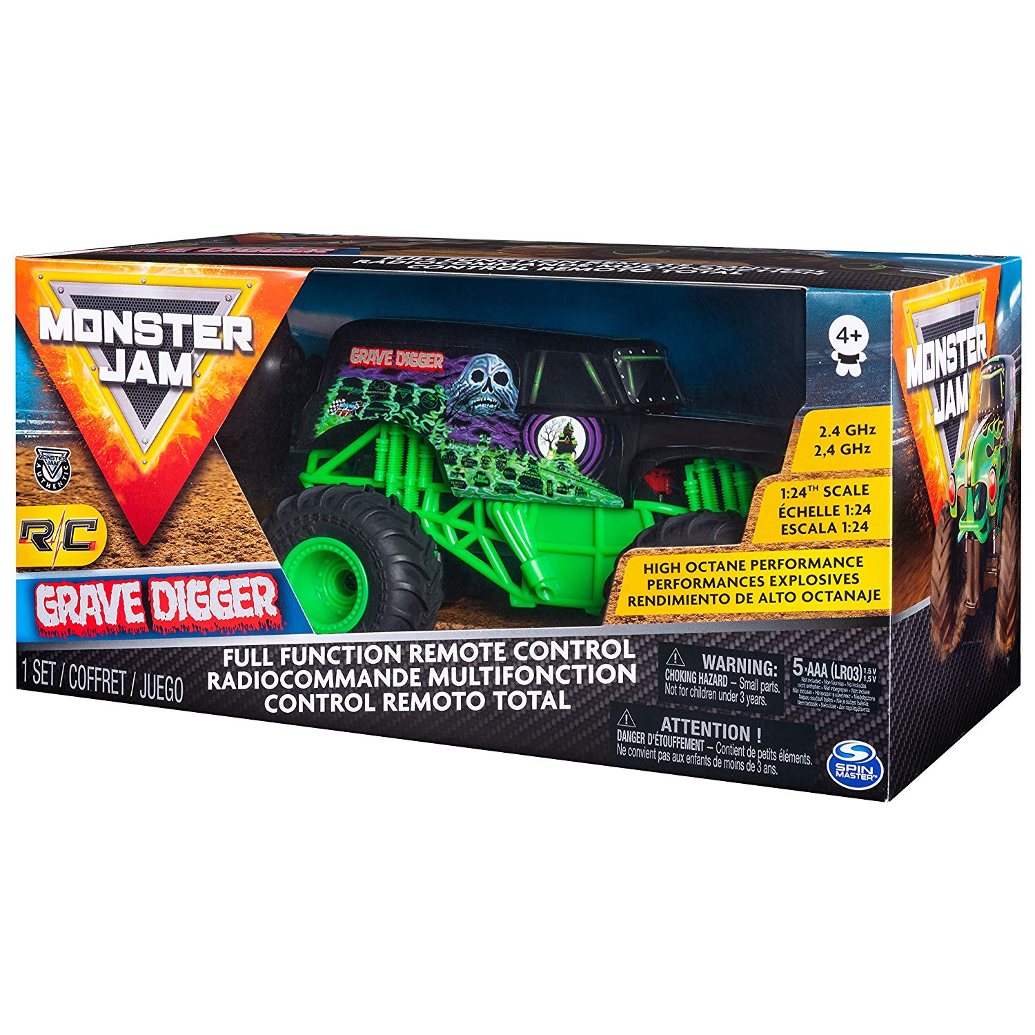 Monster Jam 1-24 Scale Truck RC Grave Digger - Stortford Toys