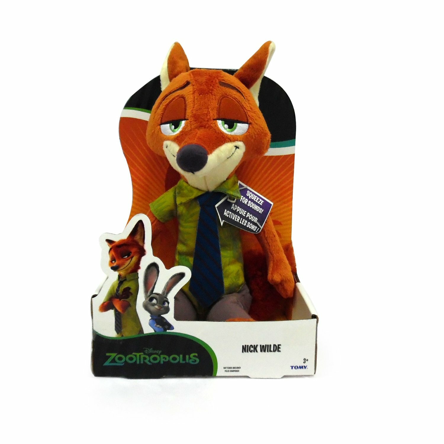 Tomy Zootropolis Nick Wilde Plush with Sound - Stortford Toys
